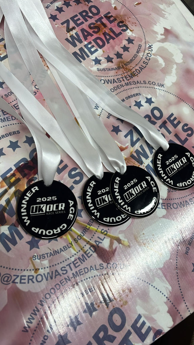 UK OCR Race Series 2025 obstacle race winner medal – Zero Waste Medals