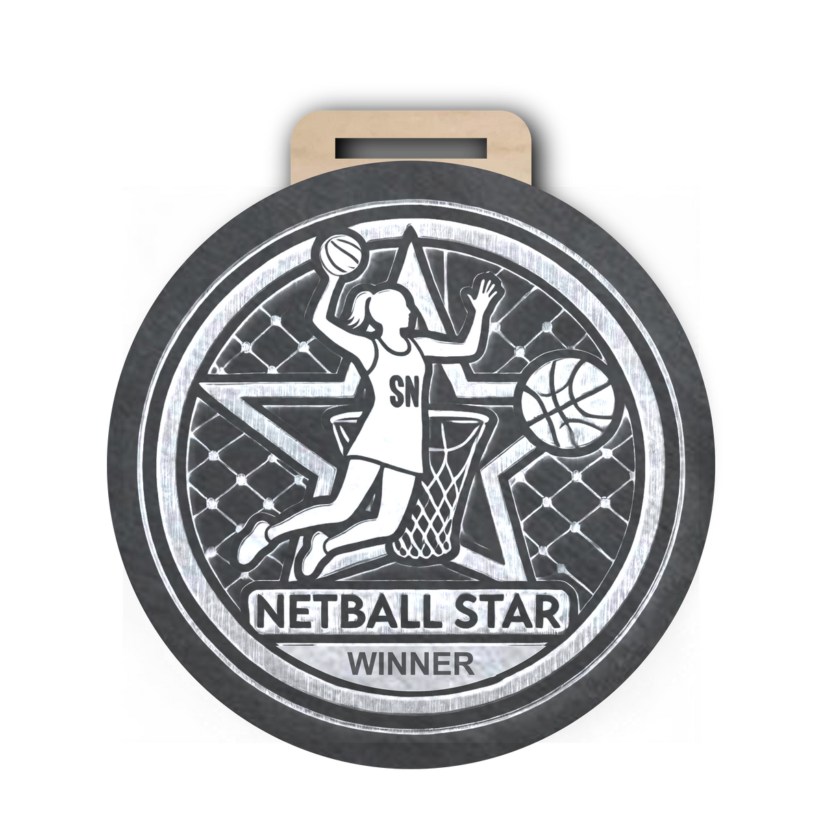 Netball Medal Type 2 Slate – Zero Waste Medals