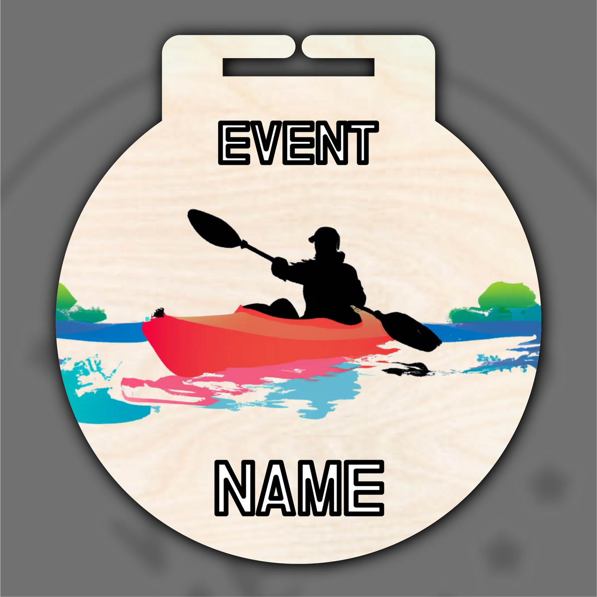 Wooden Colour Kayaking Medal Type 2 From £1.25 each! – Zero Waste Medals