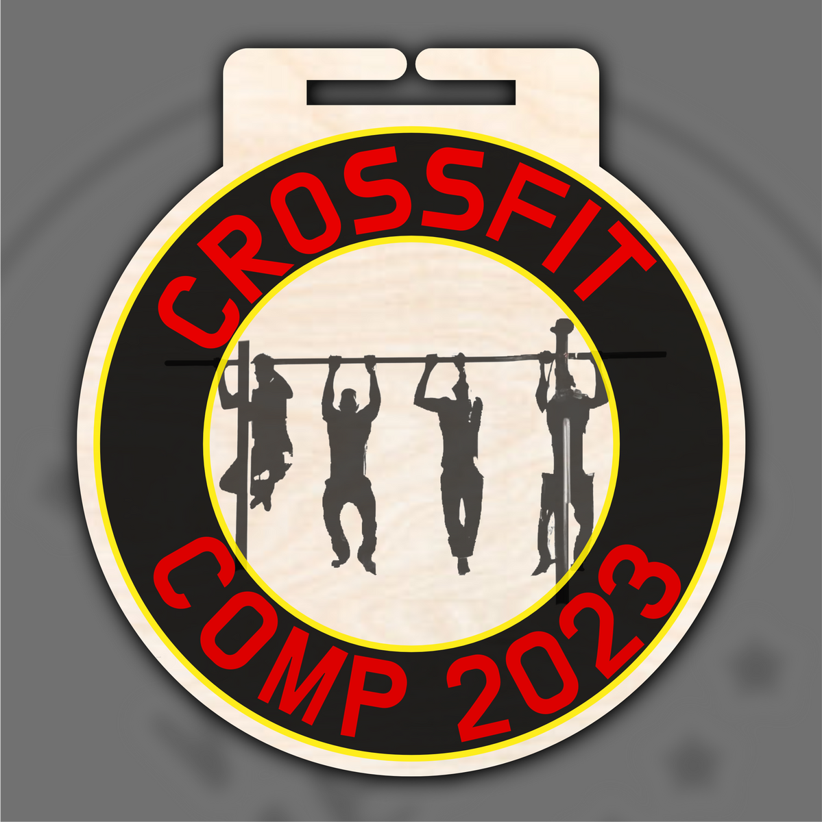 Sublimated wood Crossfit Medal – Zero Waste Medals