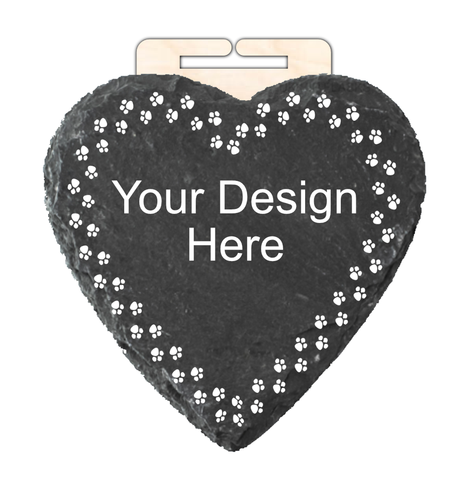 Custom Engraved Heart Shape Slate Medal – Zero Waste Medals