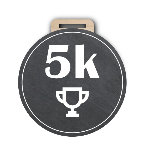 5k Trophy Medal Slate – Zero Waste Medals